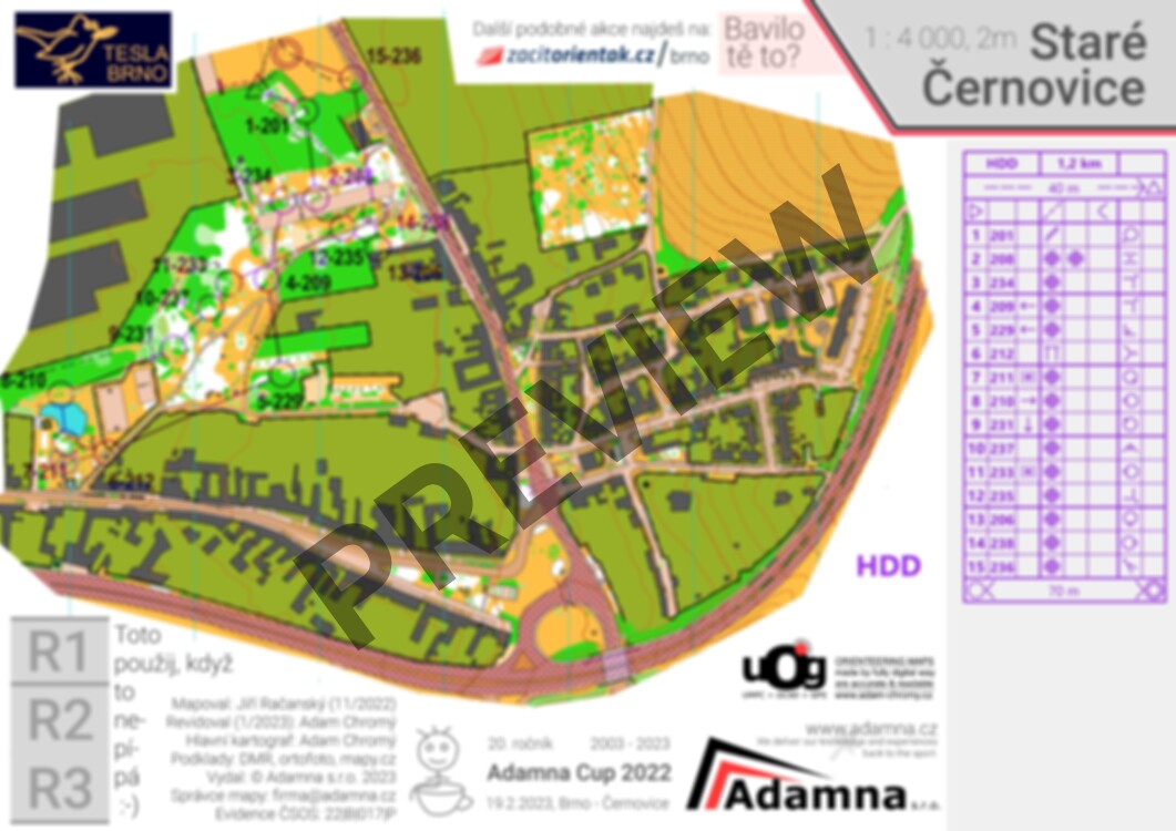 omaps.io - Stare Cernovice 1 (self-choice course) [2022]